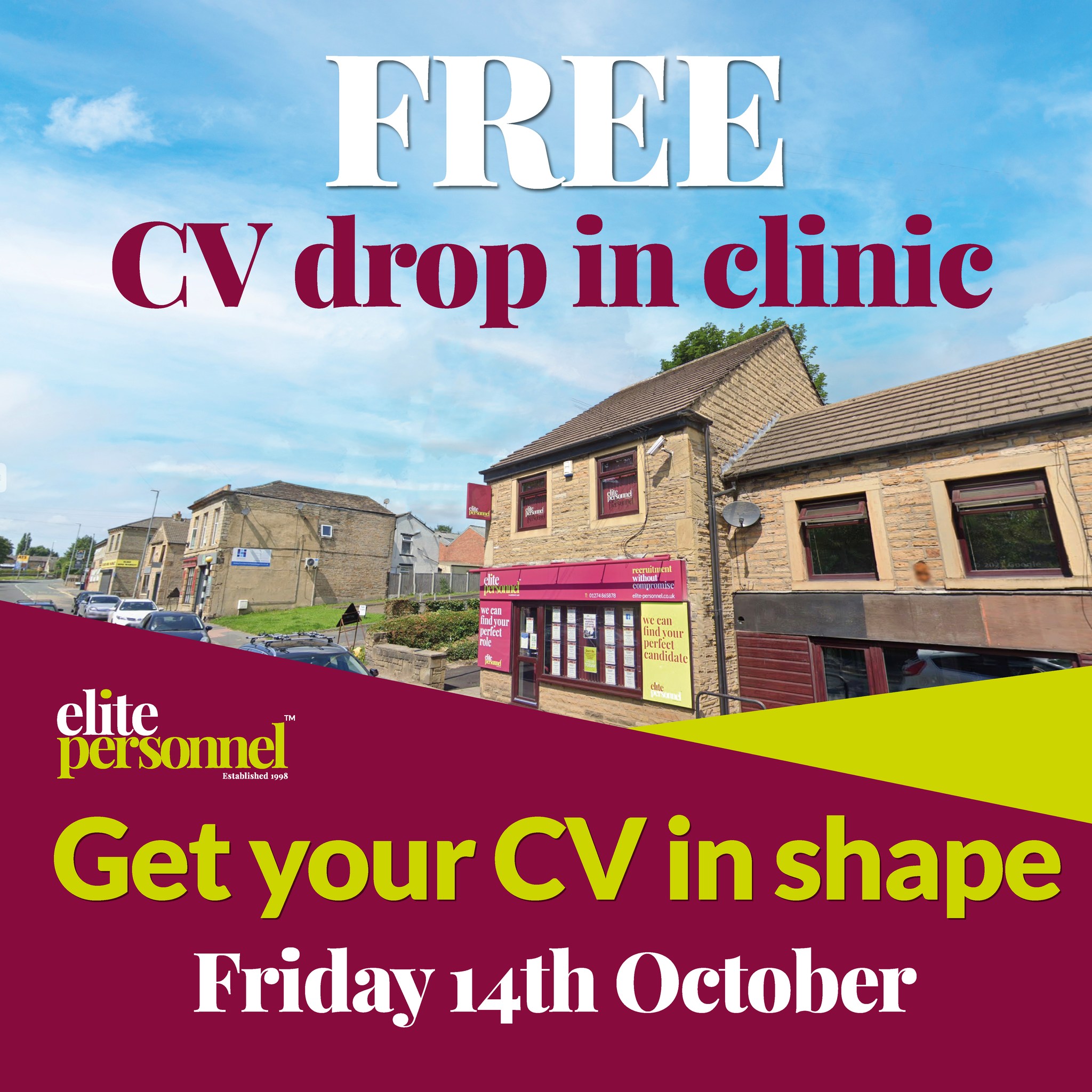 CV Drop in clinic Friday 14 October 2022 - Elite Personnel